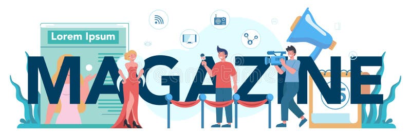 Magazine Typographic Header Concept. Journalist and Designer Stock ...