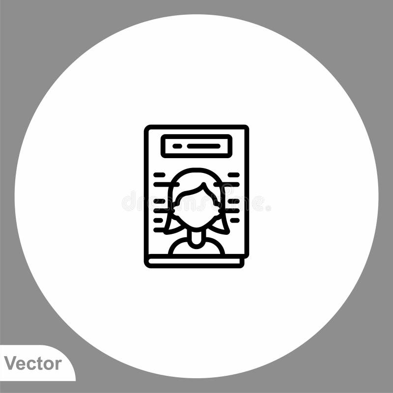 Magazine Vector Icon Sign Symbol Stock Vector - Illustration of line ...