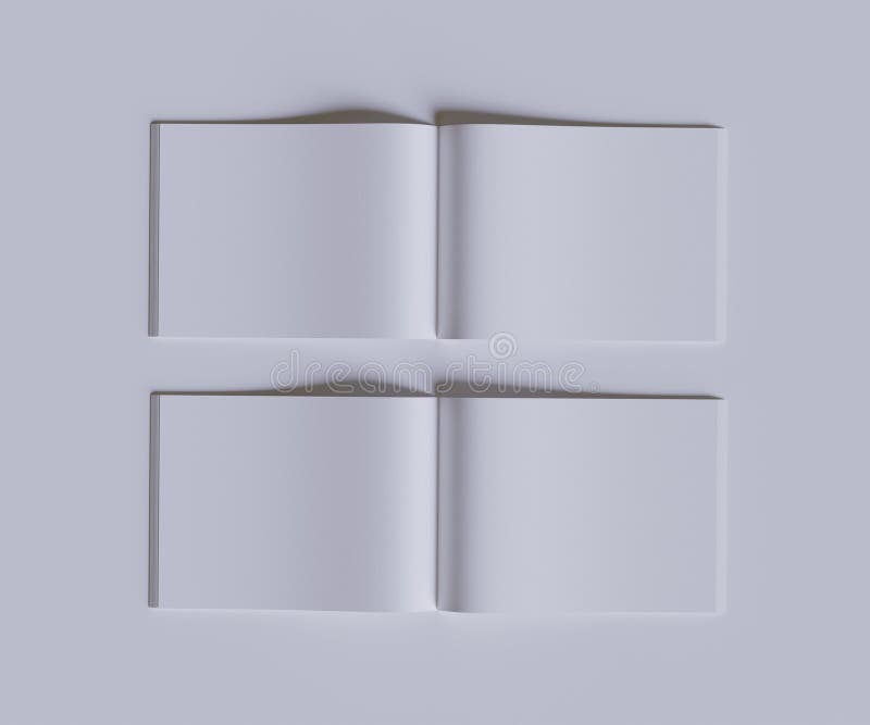A4 Magazine White Color Rendering 3D Stock Illustration - Illustration ...