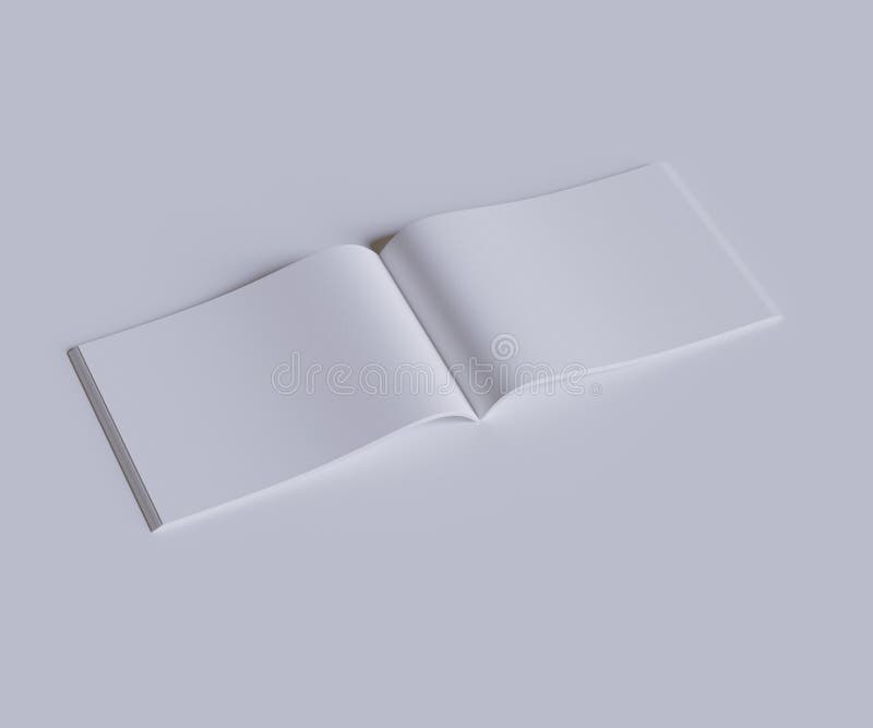 A4 Magazine White Color Rendering 3D Stock Illustration - Illustration ...