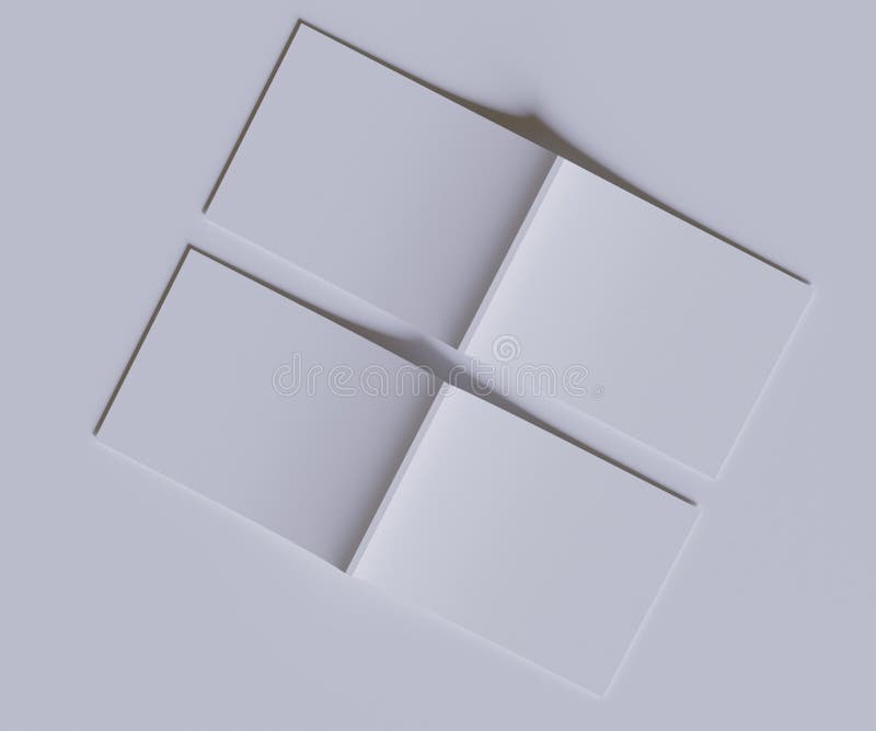 A4 Magazine White Color Rendering 3D Stock Illustration - Illustration ...