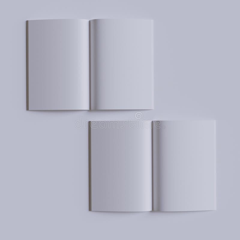 A4 Magazine White Color Rendering 3D Stock Photo - Image of mock ...