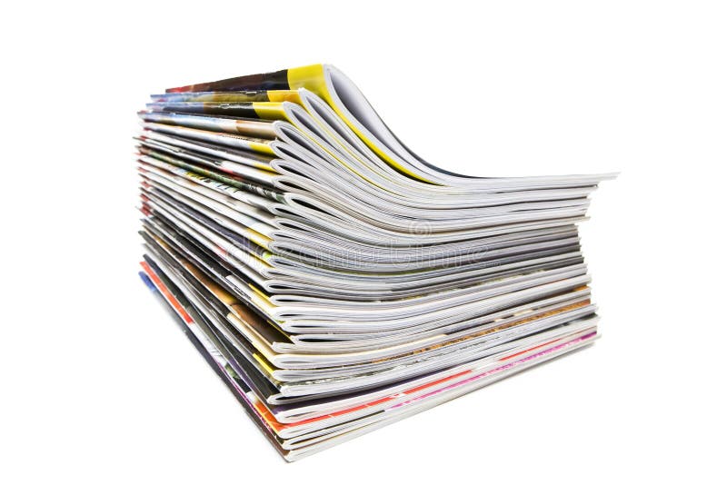Stack of magazines stock photo. Image of news, pile, print - 7763064