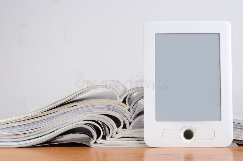 Magazines and ereader stock image. Image of technology - 47772847