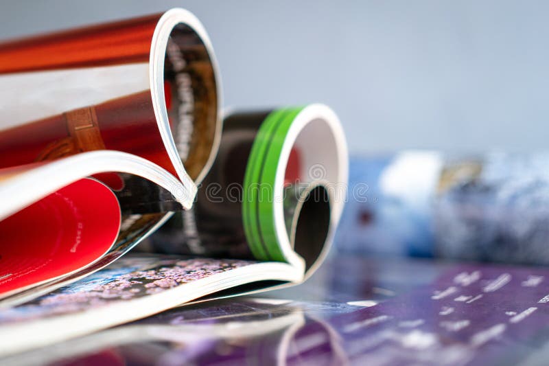 Magazines stock photo. Image of rolled, print, medium - 366913124