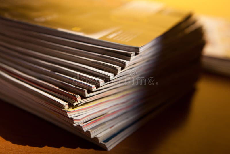 Magazines on the table stock photo. Image of newspaper - 23801652