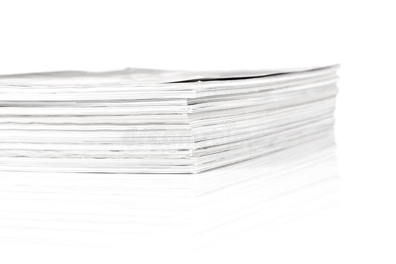 Magazines Up Close Shot on White Background Stock Image - Image of ...