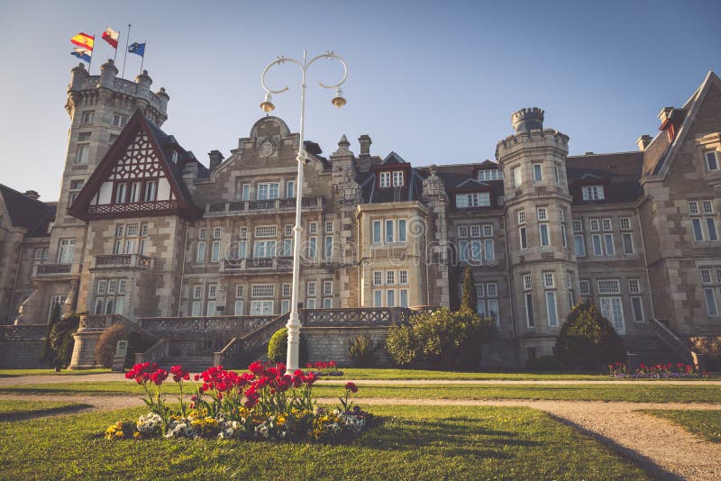Magdalena Palace in Santander, Cantabria, Spain Stock Image - Image of ...
