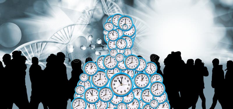 Mage Featuring a Human Figure Composed of Numerous Clocks, Standing ...