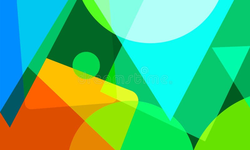 Mage of Multi-colored Geometric Shapes Stock Illustration ...