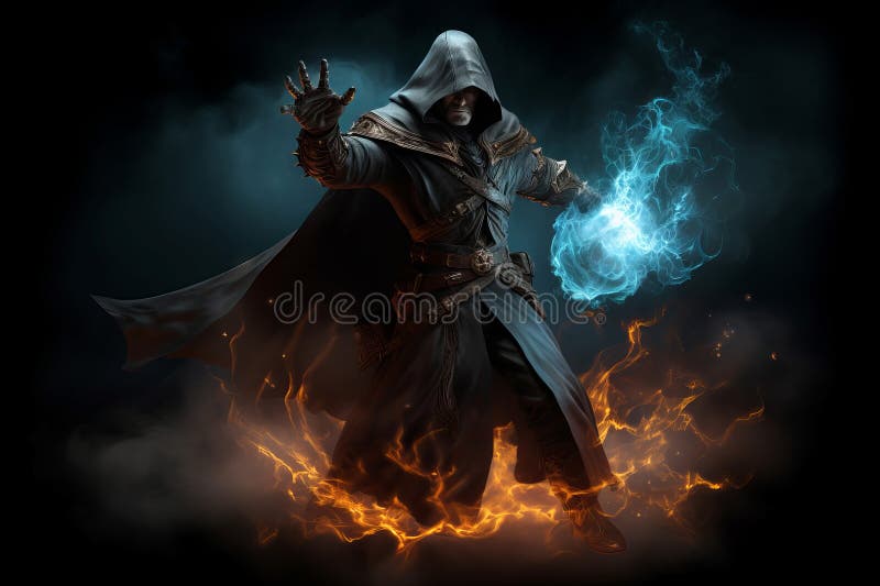 Mage Necromancer. Generate Ai Stock Illustration - Illustration of ...