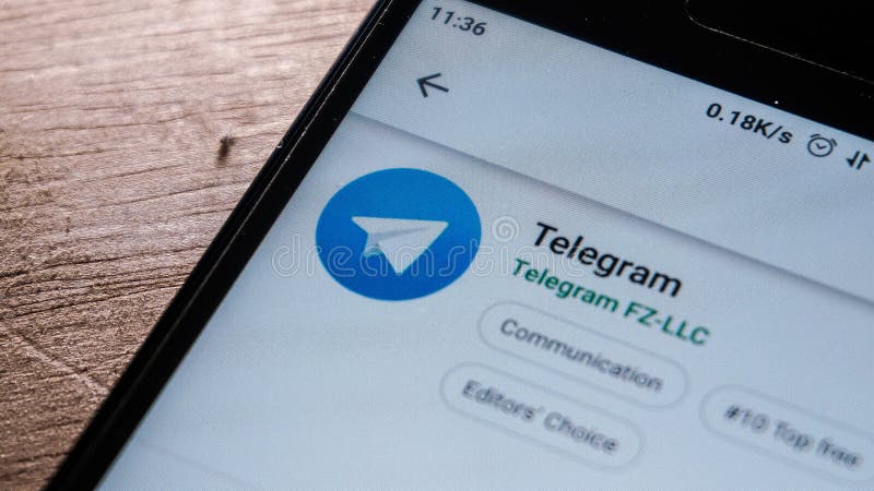 Telegram App In Play Store. Editorial Stock Photo - Image of central ...