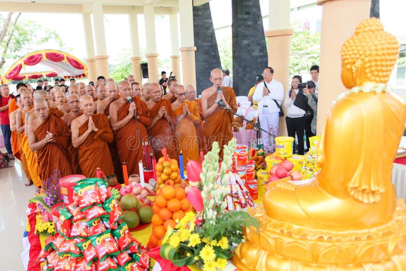Magelang, Central Java / Indonesia - May 16, 2018 : Taking `Api Dhamma ...