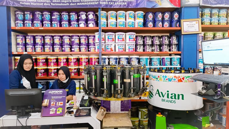 Magelang Central Java Indonesia , Various Choice of Paint at the Paint ...