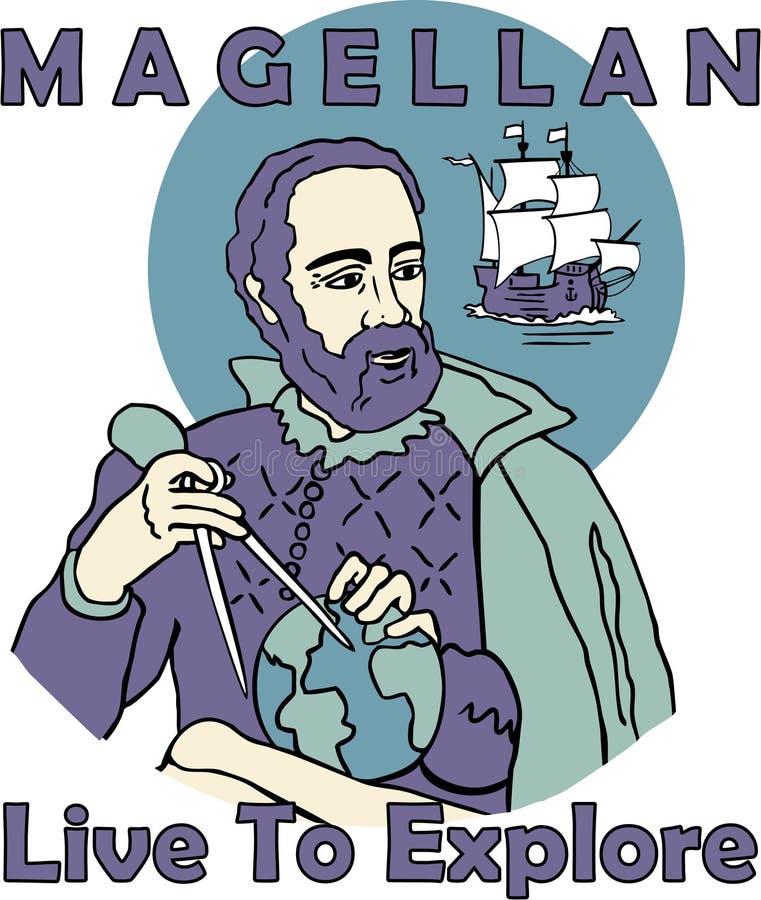 Magellan Live To Explore stock illustration. Illustration of navigation ...