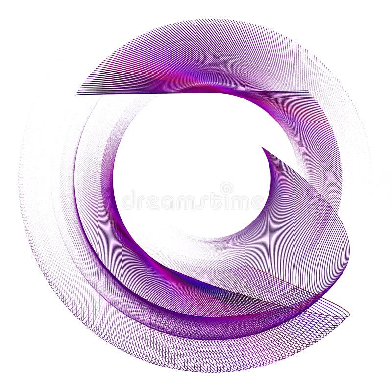 Magenta Arc-shaped Transparent Striped Elements are Arranged in Layers ...