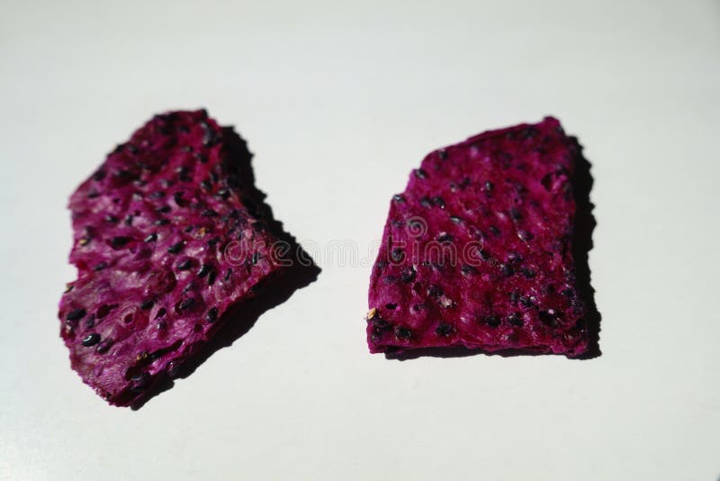 Magenta Colored Dried Dragon Fruit Chips (two Items Stock Image - Image ...
