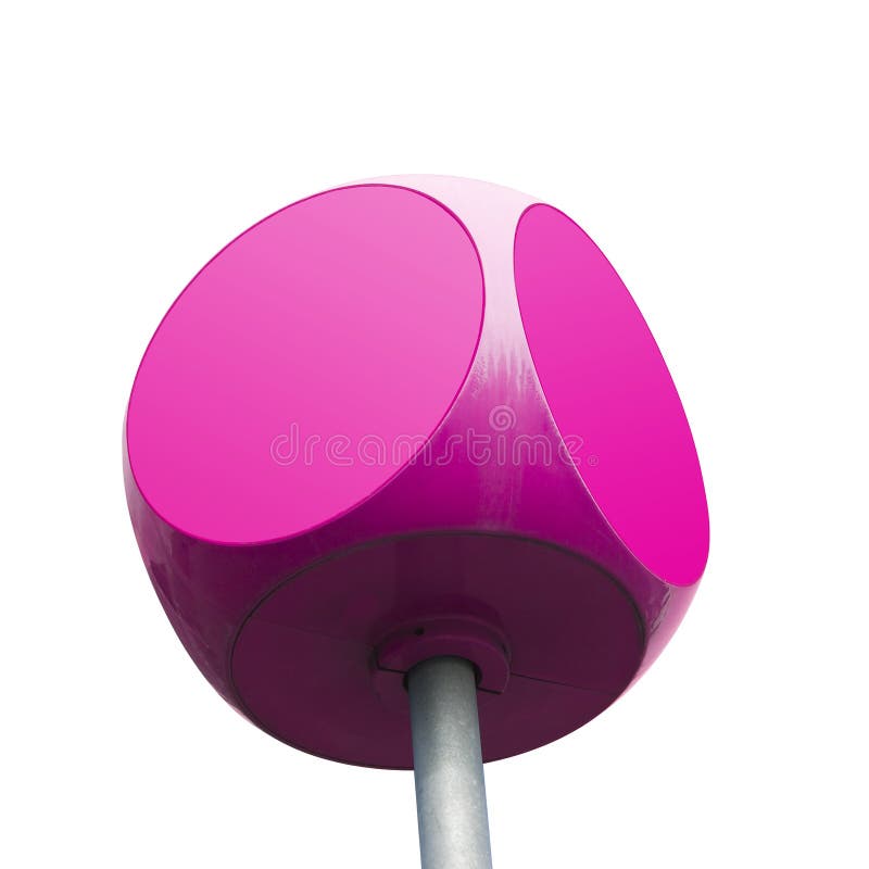 Magenta Cube with Rounded Edges on White Background with Copy Sp Stock ...