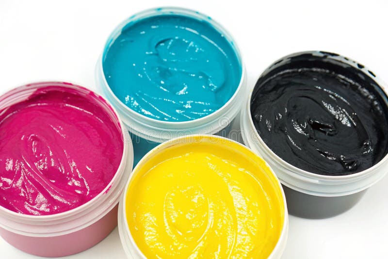 Magenta, Cyan, Yellow, and Black (CMYK) Isolated Stock Illustration ...