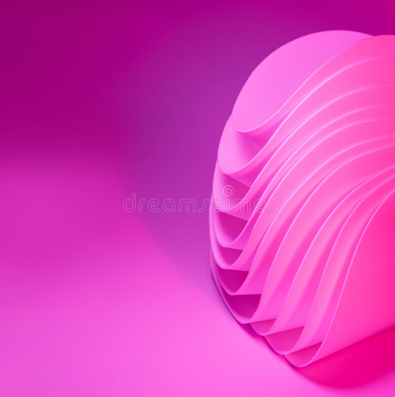 Magenta Dynamic 3D Shape with Pink Gradients. Stock Illustration ...