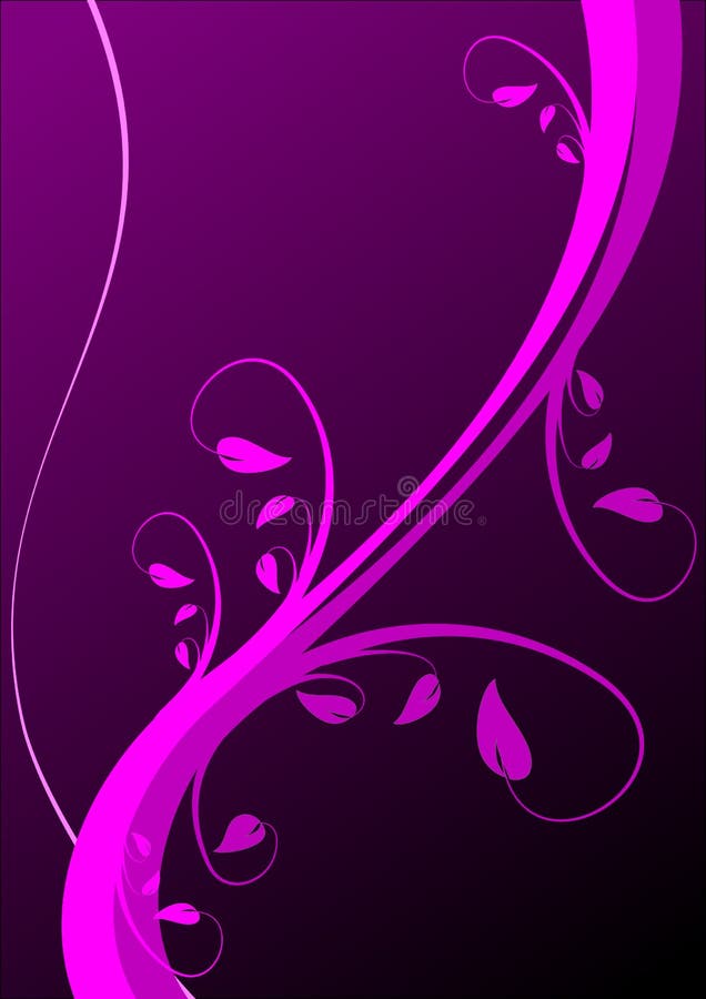 Magenta Floral Background stock vector. Illustration of waves - 4833629