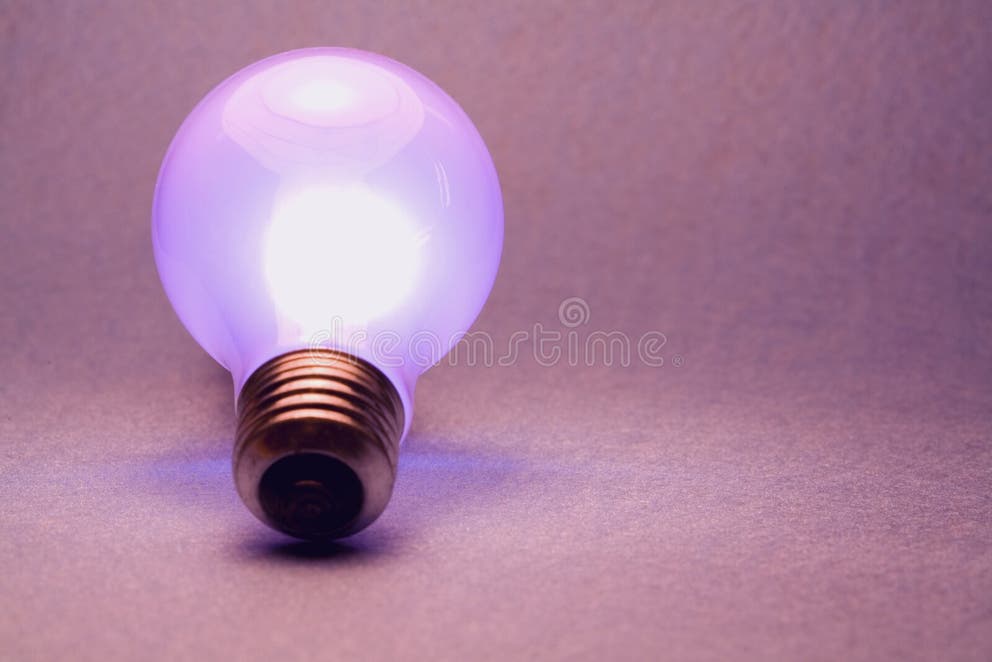 Magenta Light Bulb stock photo. Image of solutions, light - 2118606