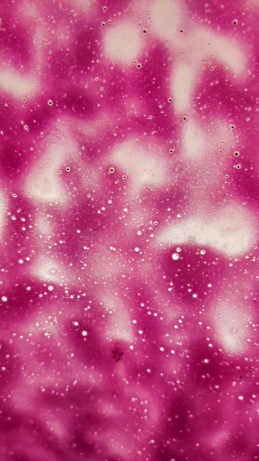 Magenta Liquid Forming Abstract Shapes with Bubbles. Vertical Mobile ...