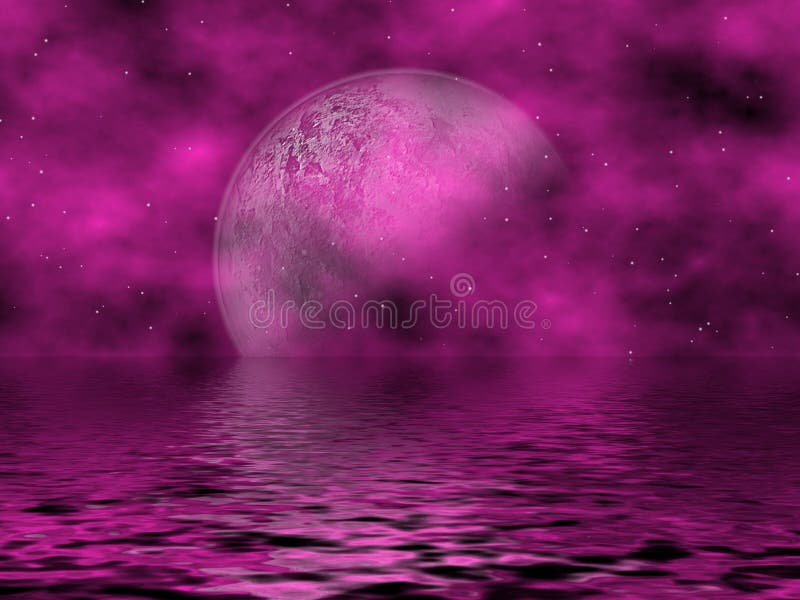 Magenta Fantasy Space Wallpaper