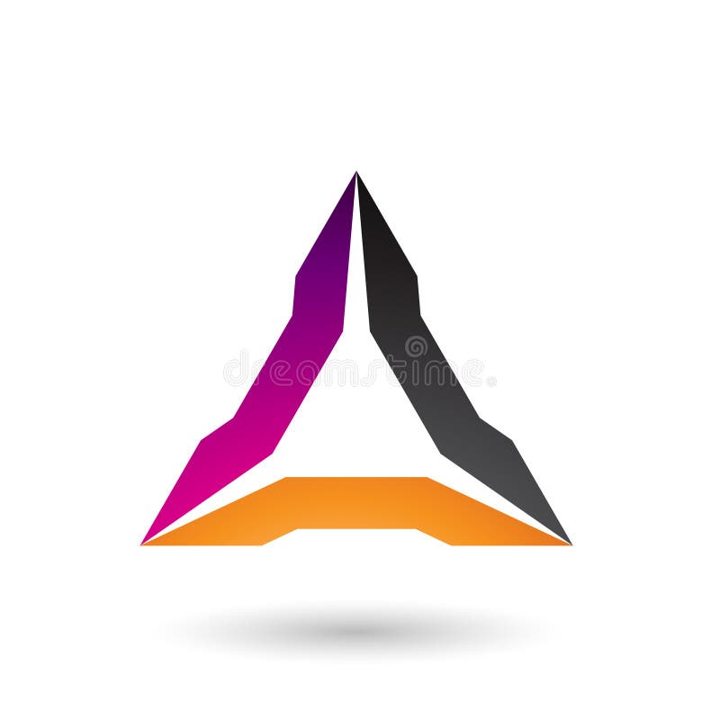 Red Magenta and Black Spiked Triangle Vector Illustration Stock Vector ...