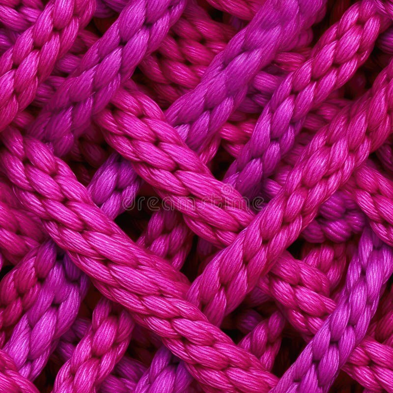 Magenta Pattern of Ropes Close Up Very Detailed Tile Seamless ...