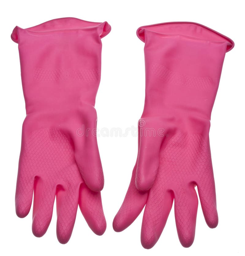 Magenta Pink Cleaning Gloves Stock Image - Image of pink, isolated ...
