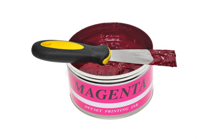 Magenta Printing Ink stock image. Image of lithograph - 17121079