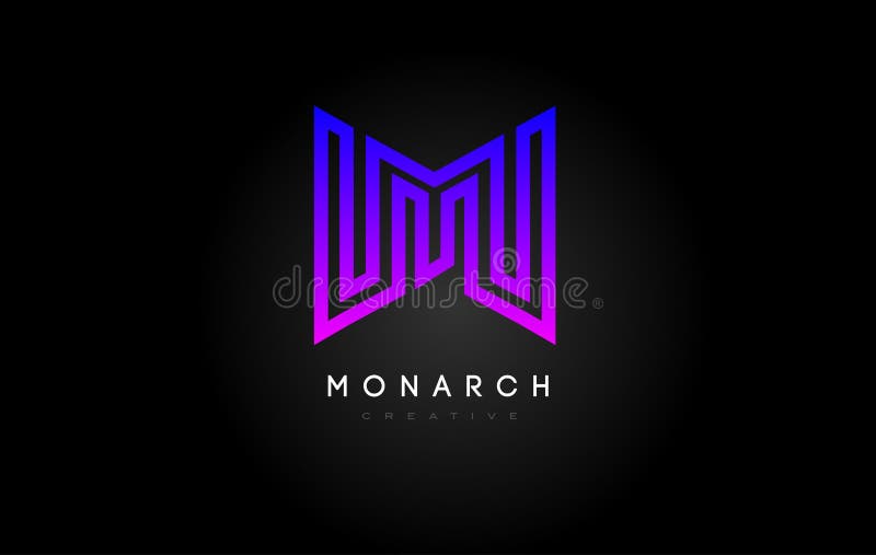 Magenta Purple M Logo. M Letter Icon Design Vector Stock Vector ...