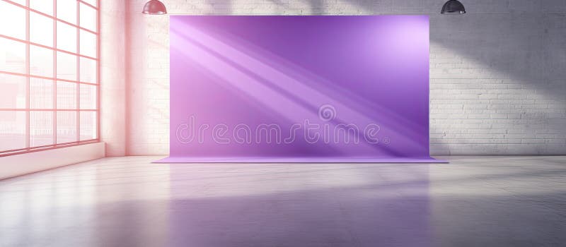 A Magenta Rectangle Divides the Room with Its Purple Hue Stock ...