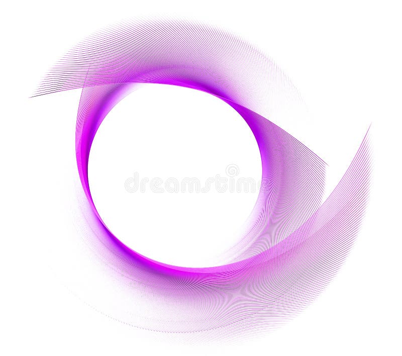 Magenta Transparent Rounded Elements are Layered and Rotated on White ...