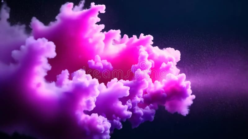 Magenta and Violet Smoke Billows and Swirls in a Captivating Dance of ...
