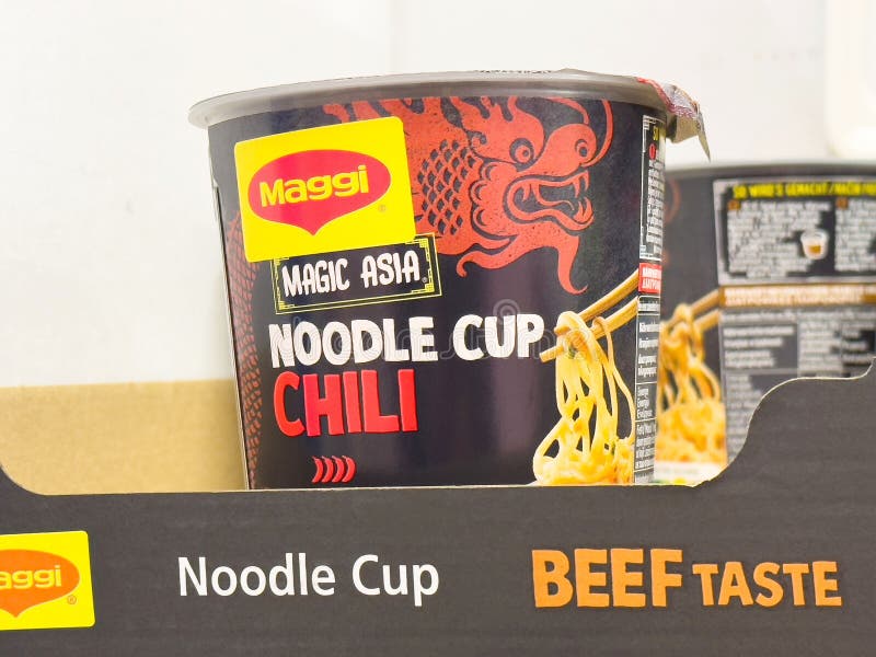 Maggi Magic Asia Chili Noodle Cup in Store Display Editorial ...
