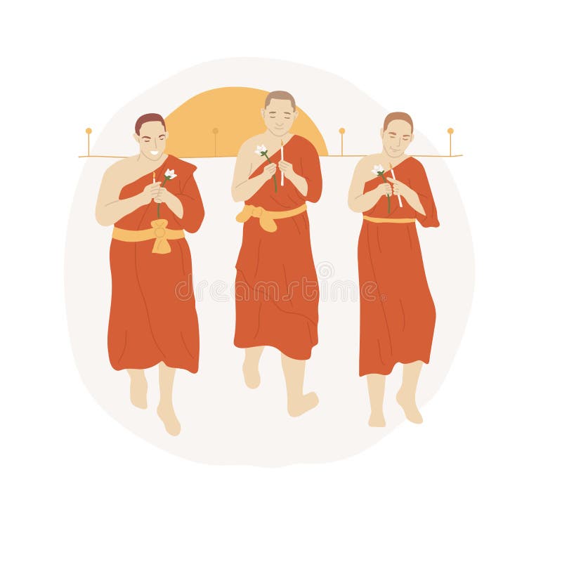 Magha Puja Day - Circle Banner with the Lord Buddha Giving and Preach ... Magha Puja Day - Circle Banner with the Lord Buddha Giving and Preach ...