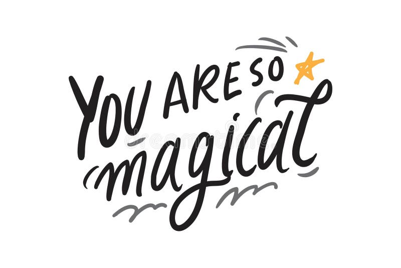 Magic Quotes Set for Your Design. Hand Lettering Illustrations Stock ...