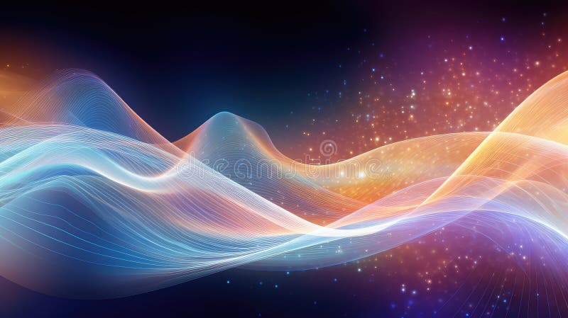 Magic abstract light wave stock illustration. Illustration of generated ...
