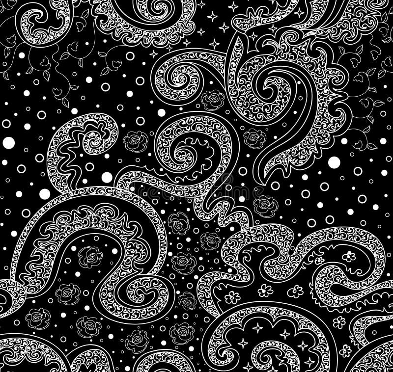 Magic Abstract Vector Seamless Pattern with Doodles, Curling Lines and ...
