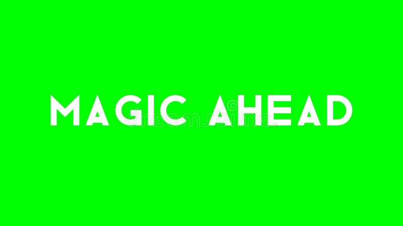 Magic Ahead Text Green Screen Video Stock Video - Video of colorful ...