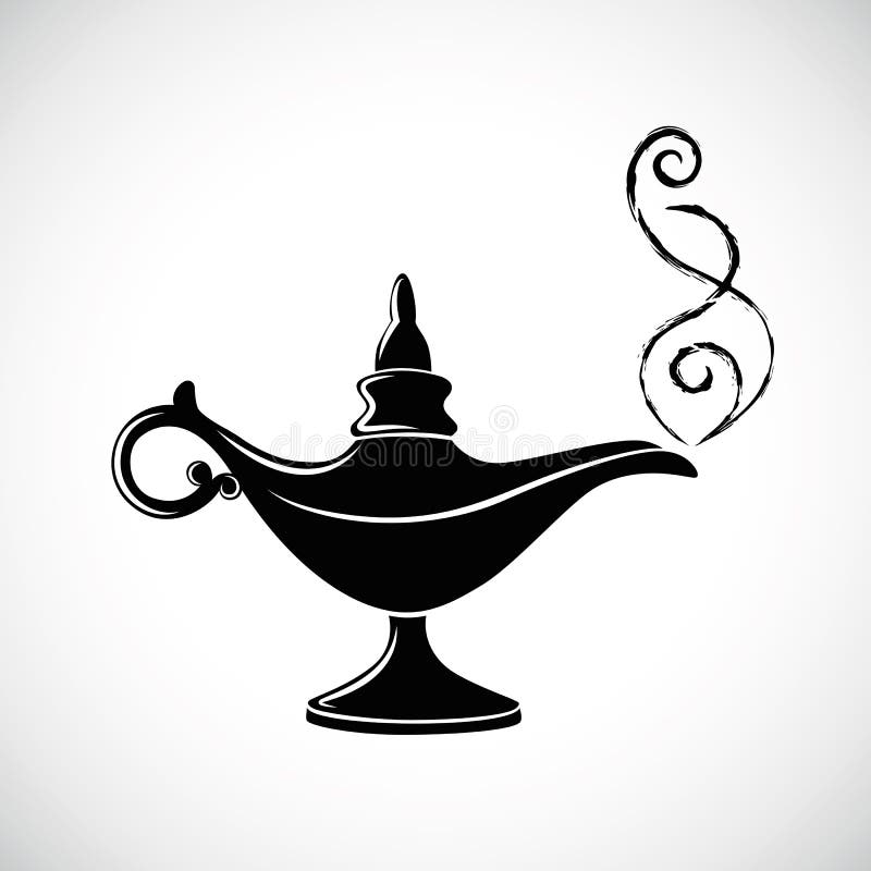 Magic aladin miracle lamp stock vector. Illustration of fulfillment ...
