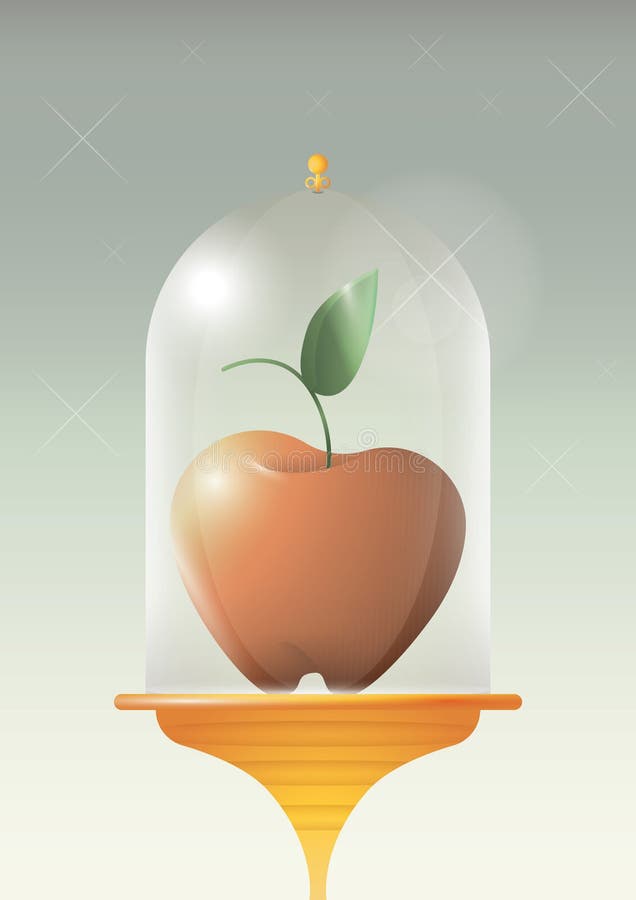 Magic Apple. Vector Illustration Decorative Design Stock Vector ...