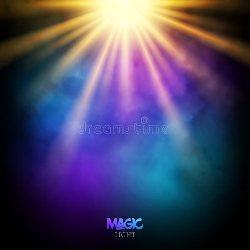 Magic Background Design. Vector Magic Lights Background Stock Vector ...
