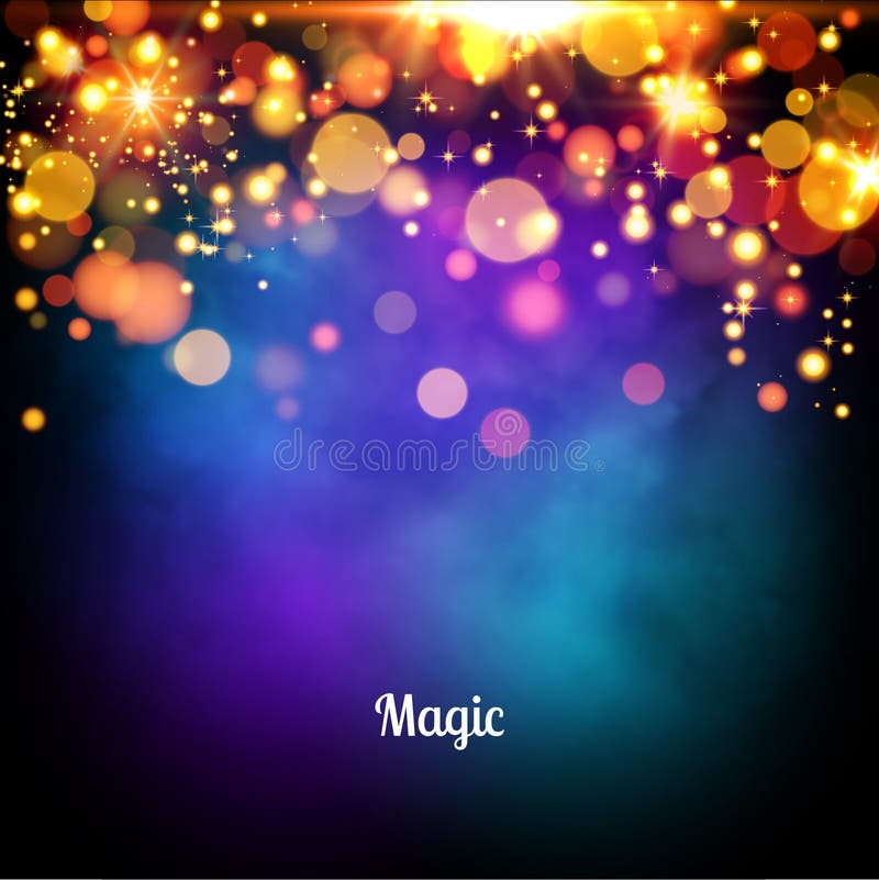 Magic Background Design. Vector Magic Lights Background Stock Vector ...