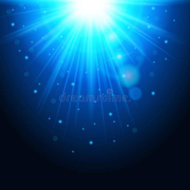 Magic Background with Rays of Light, Glowing Effect. Blue Lights ...