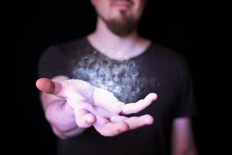 Wizard casting a spell stock image. Image of black, gazing - 2340707