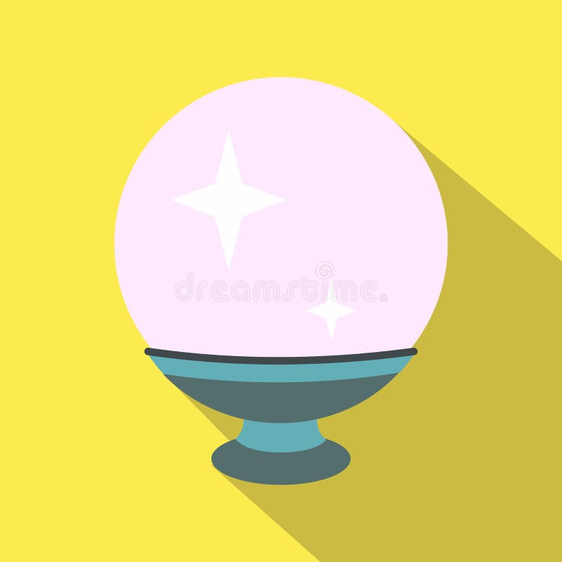 Magic ball flat icon stock vector. Illustration of game - 79626857