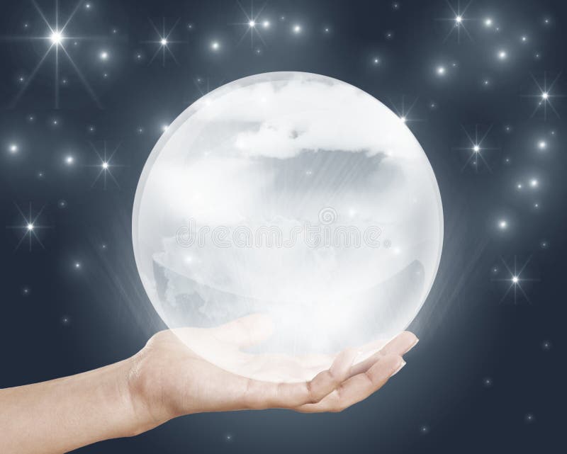 Magic ball hand stock photo. Image of sphere, bullet - 112281708